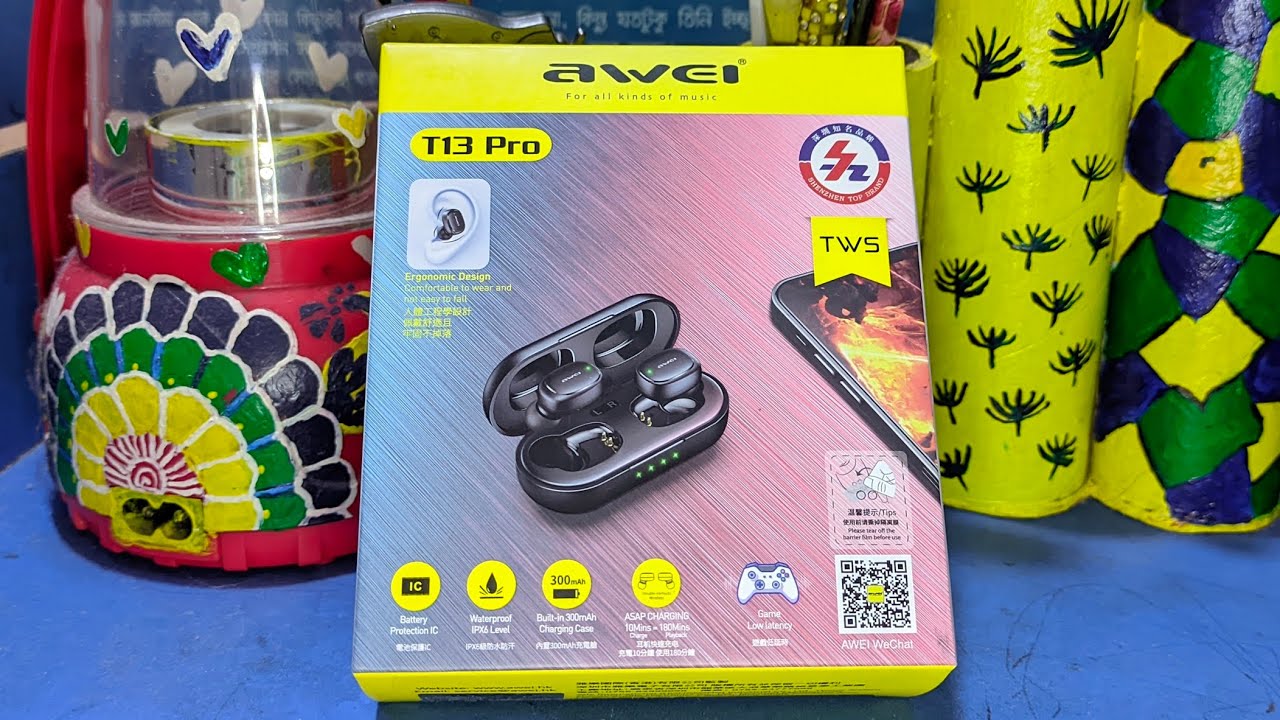 AWEI T13 pro TWS Bluetooth earbuds design review । AWEI - YouTube