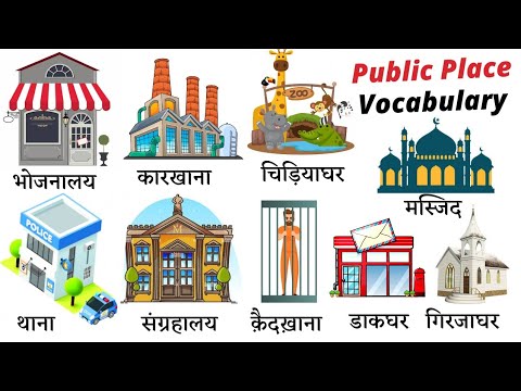 Public Places Name in English and Hindi | Places Vocabulary | Daily ...