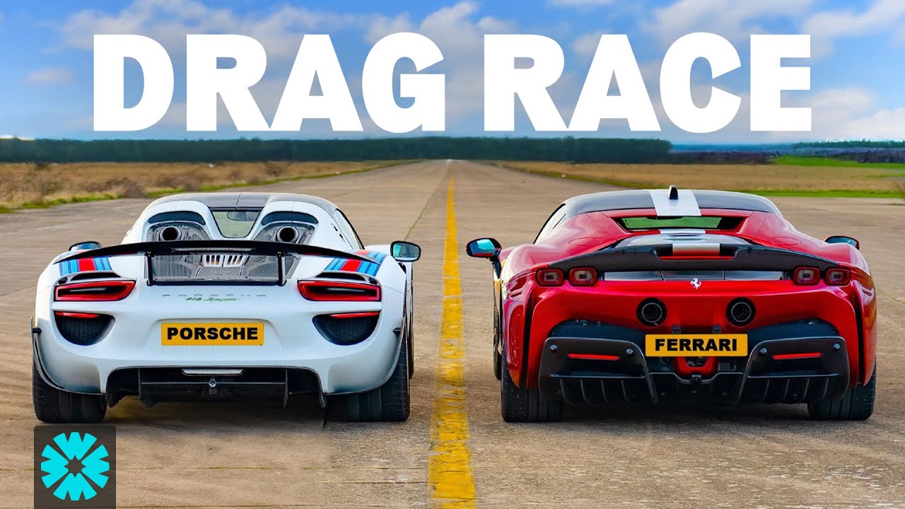 DRAG RACE: Ferrari SF90 v Porsche 918 - YouTube