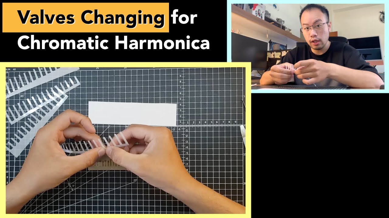 Chromatic harmonica valves changing tutorial // Using Luna harmonica ...