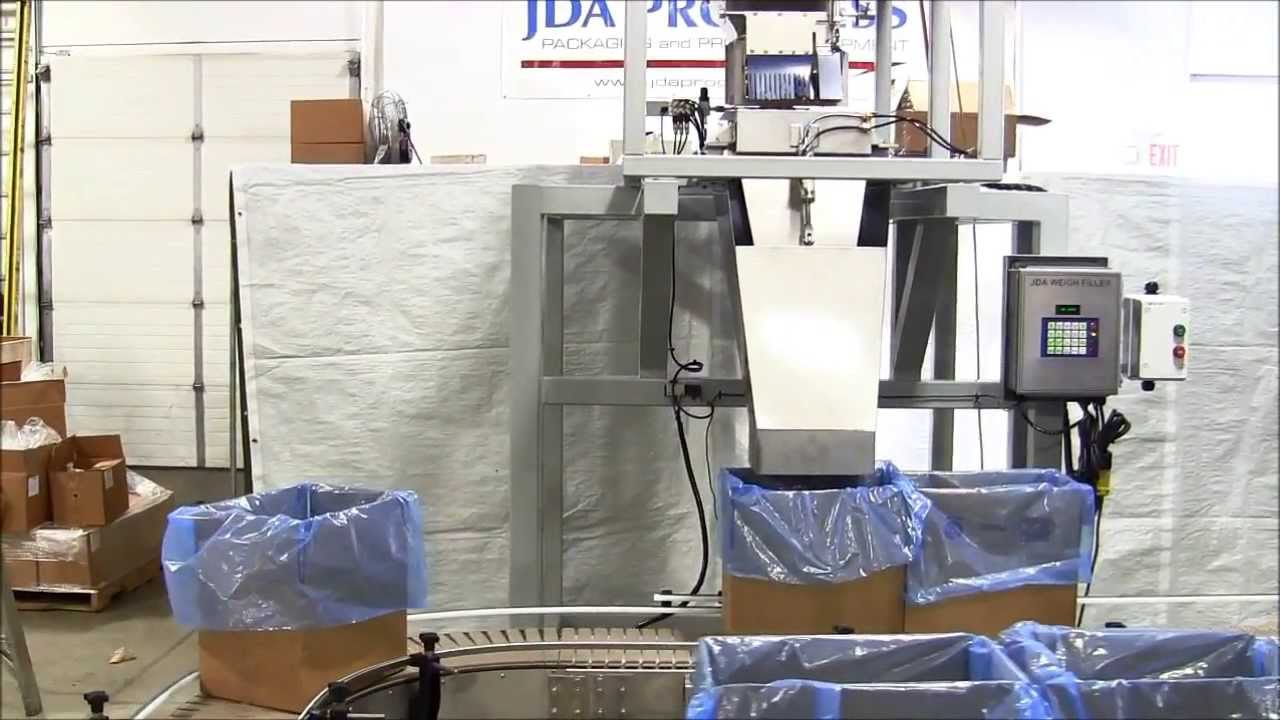 JDA - Box Carton Case Filling Machine for Snack Foods - YouTube