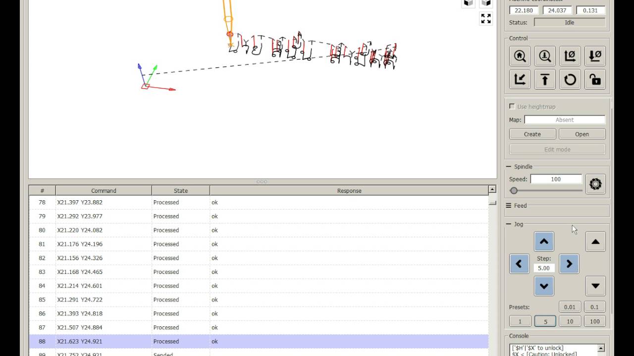 การใช้คำสั่ง G92 สำหรับ GRBL CNC controller - YouTube