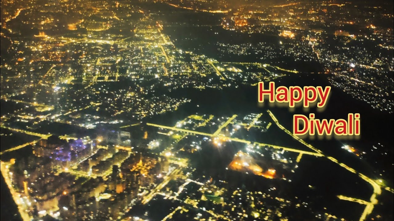Diwali Night View | Happy Diwali #shorts Sky Night View of Delhi ...