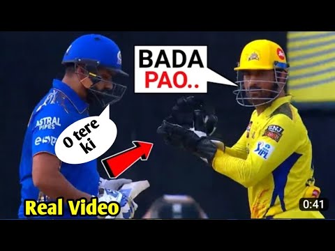 Angry Ms Dhoni Teasing Rohit SharmaAfter Rohit Out on Duck | CSK vs MI ...