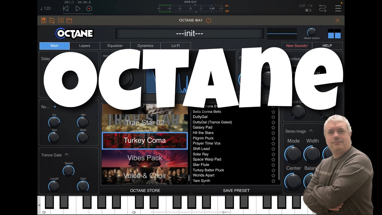 SoundWare Octane Mobile AUv3 - Demo: Jamming with the Turkey Coma pack ...