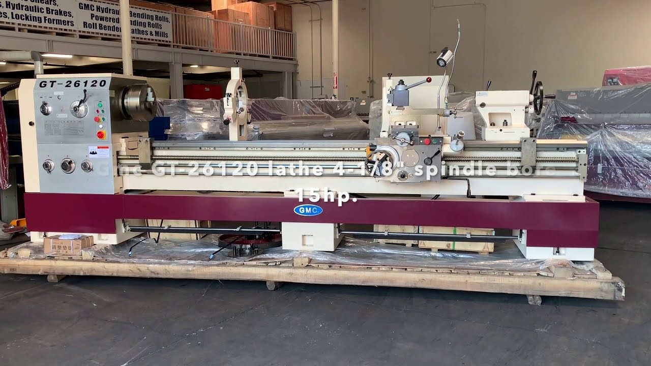 GMC Machine Tools - Metalworking Lathe Model GT-26120 26” x 120” - YouTube