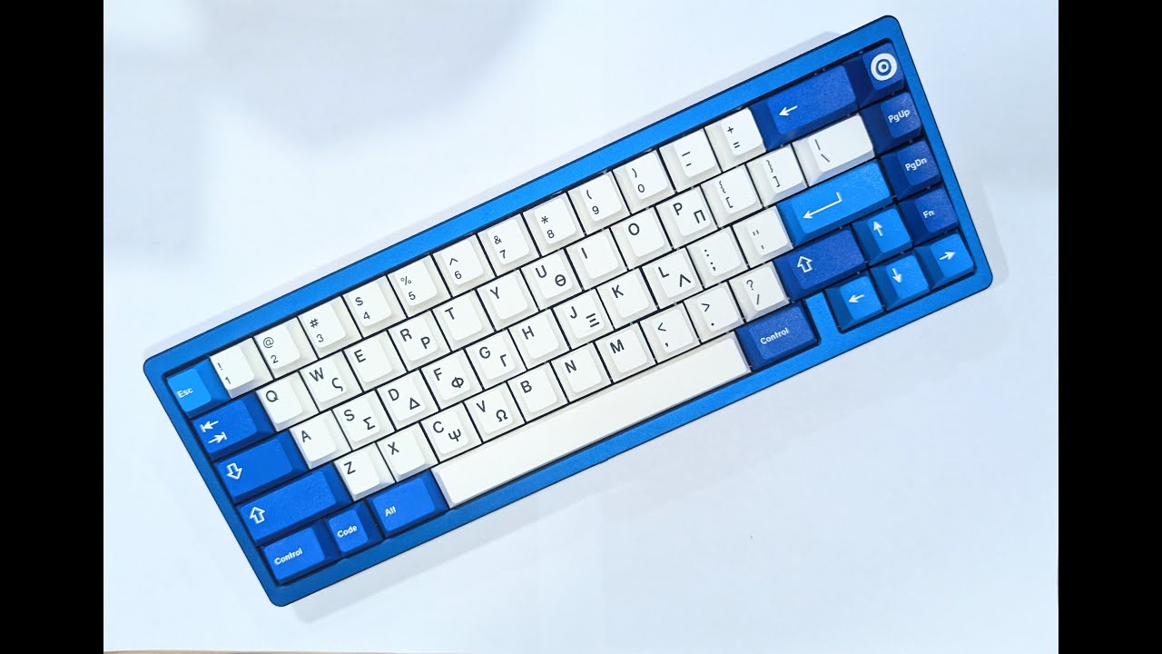 Kohaku R2 Yale Blue - Cherry MX Nixies on Alu Plate - YouTube