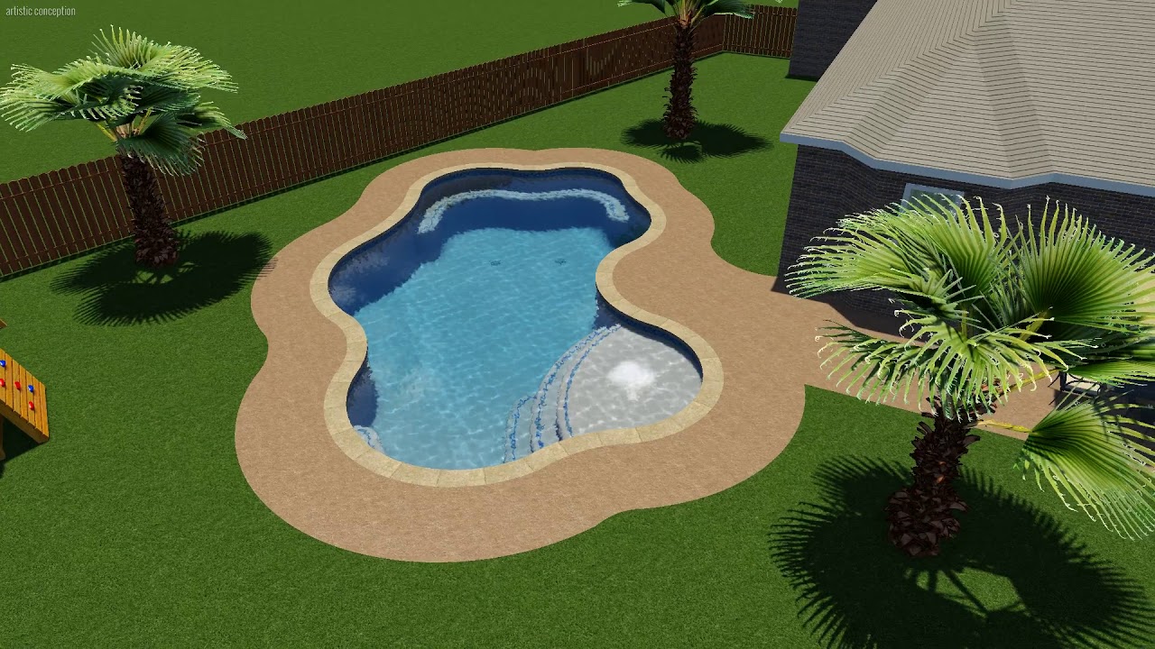 Hawkins Pool Design by Backyard Amenities - YouTube