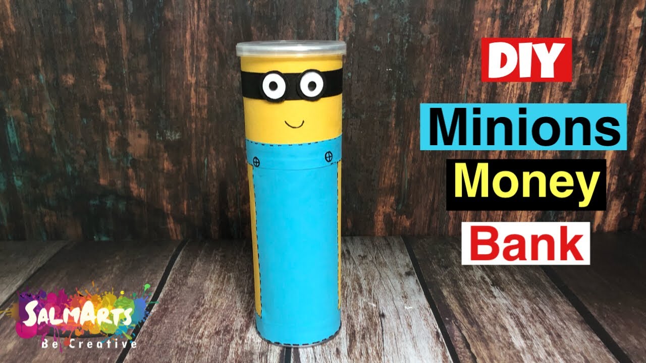 DIY minions money saving bank | diy piggy bank | pringlescraftideas ...
