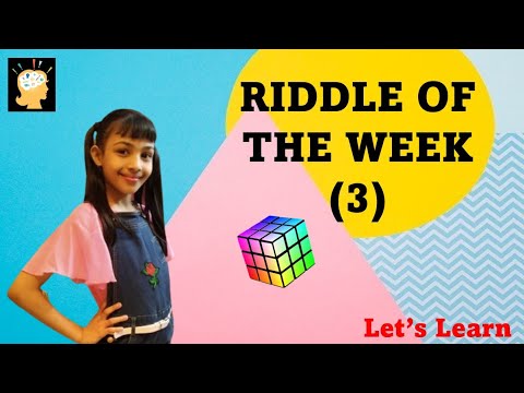 RIDDLE OF THE WEEK 3 - YouTube