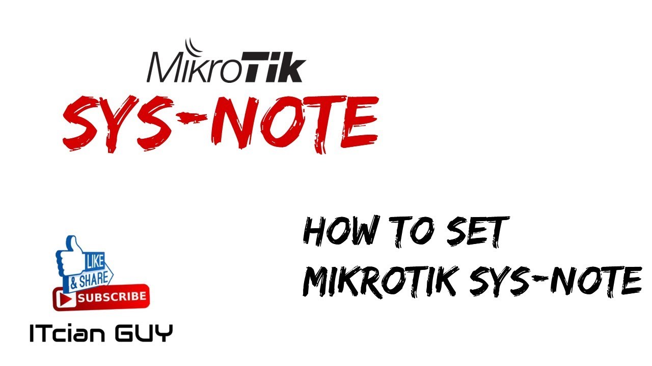 How to Set Mikrotik Sys-Note (Login Banner) - YouTube