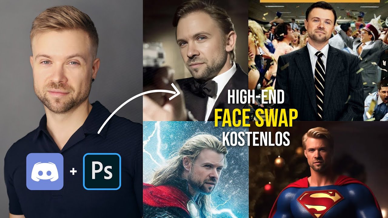 Face Swap KI + Photoshop - Dein Gesicht auf jedem Foto, Poster, Plakat ...