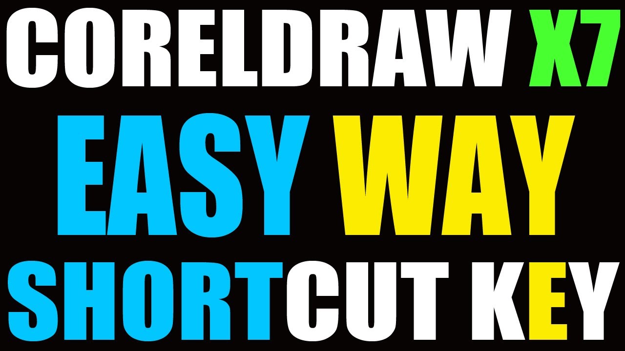 How To Create Shortcut Key in CorelDraw X7 in Hindi/Urdu - YouTube