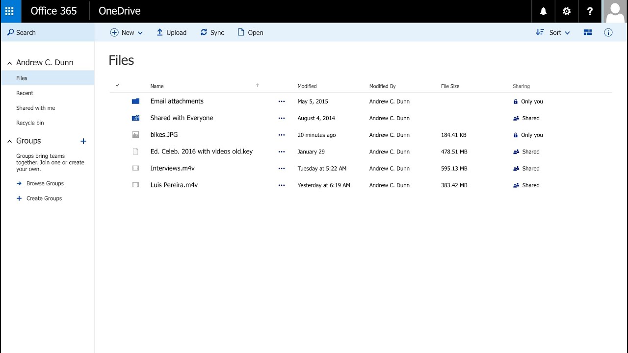 Share Files with One Drive - YouTube