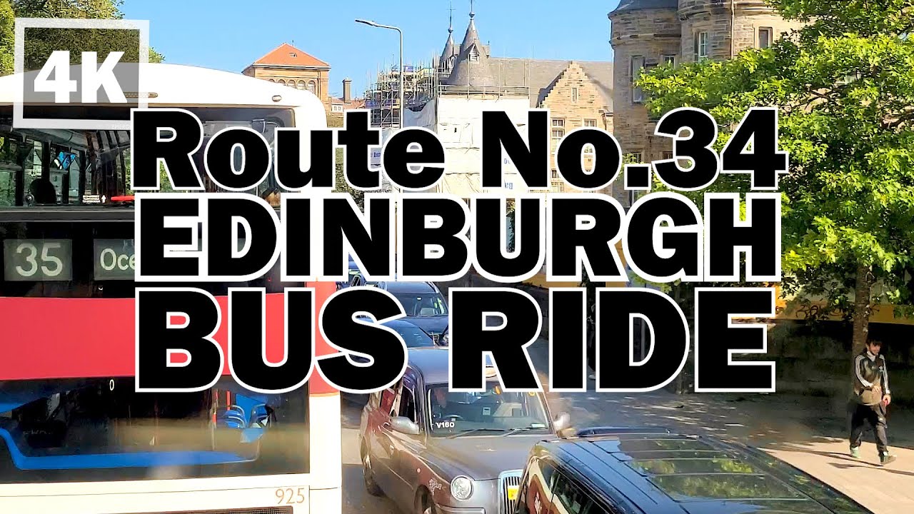 [4K] 🚌🇬🇧 EDINBURGH Bus Ride🚌 - Scotland - From City to Ocean Terminal ...