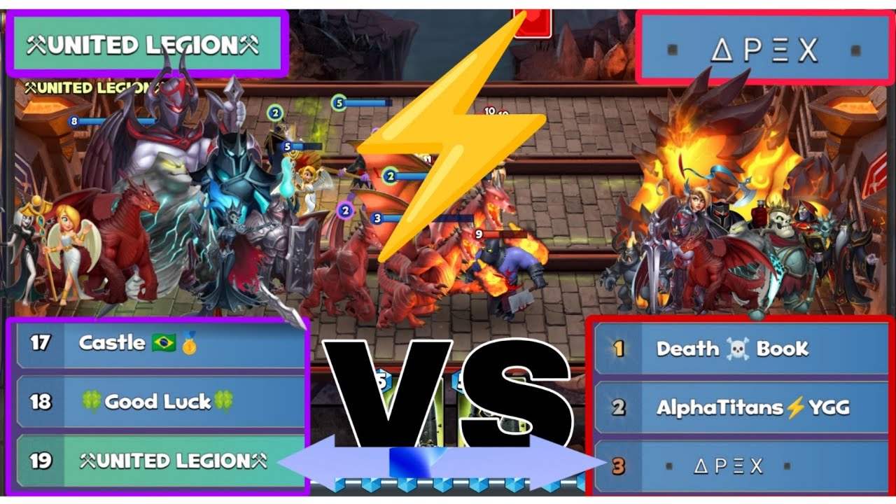 Ultimate battle! United legion vs Apex clan war battle ...