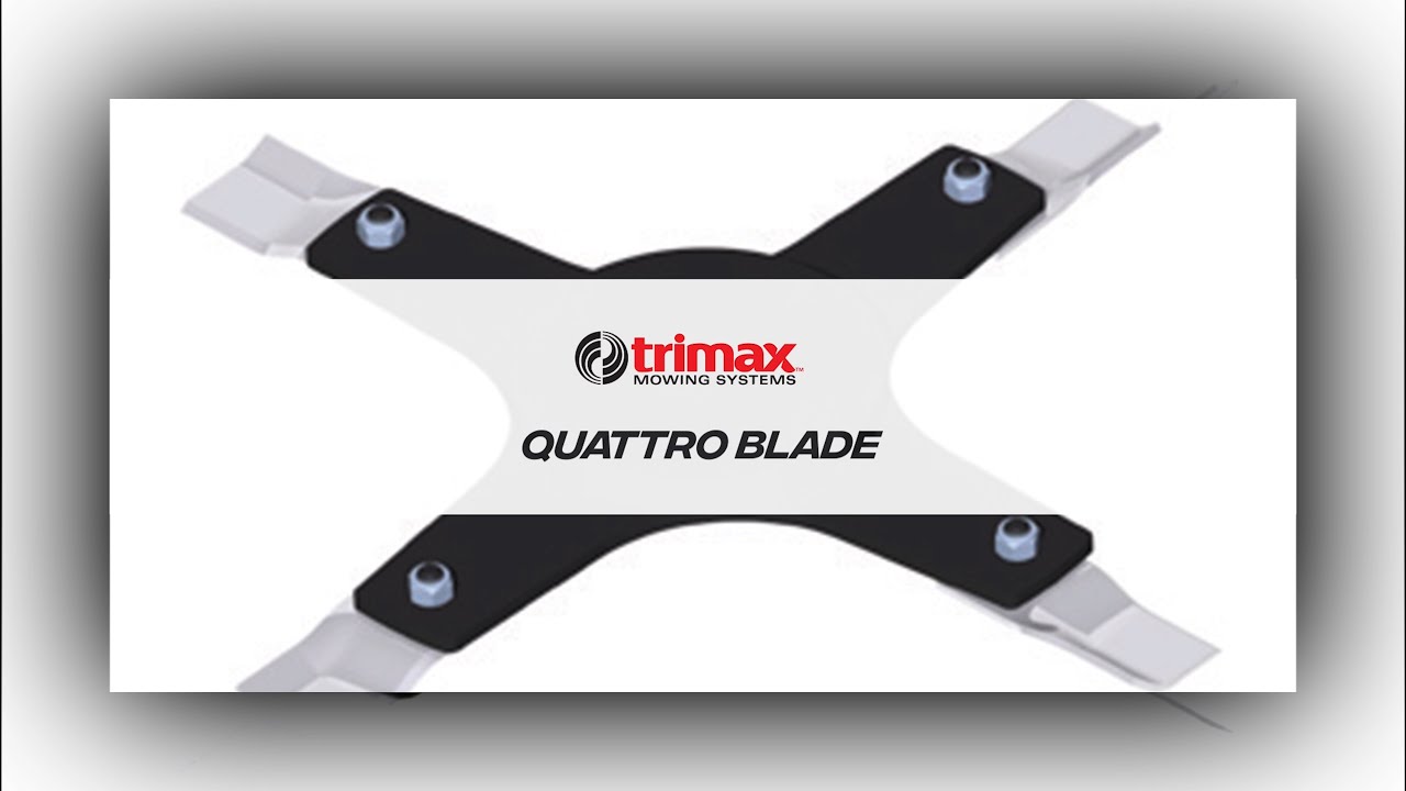 Trimax Turf Mower Quattro Blade - YouTube