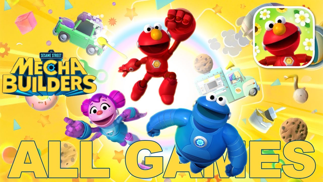 Sesame Street Mecha Builders+ - ALL GAMES - iOS (Apple Arcade) Gameplay ...