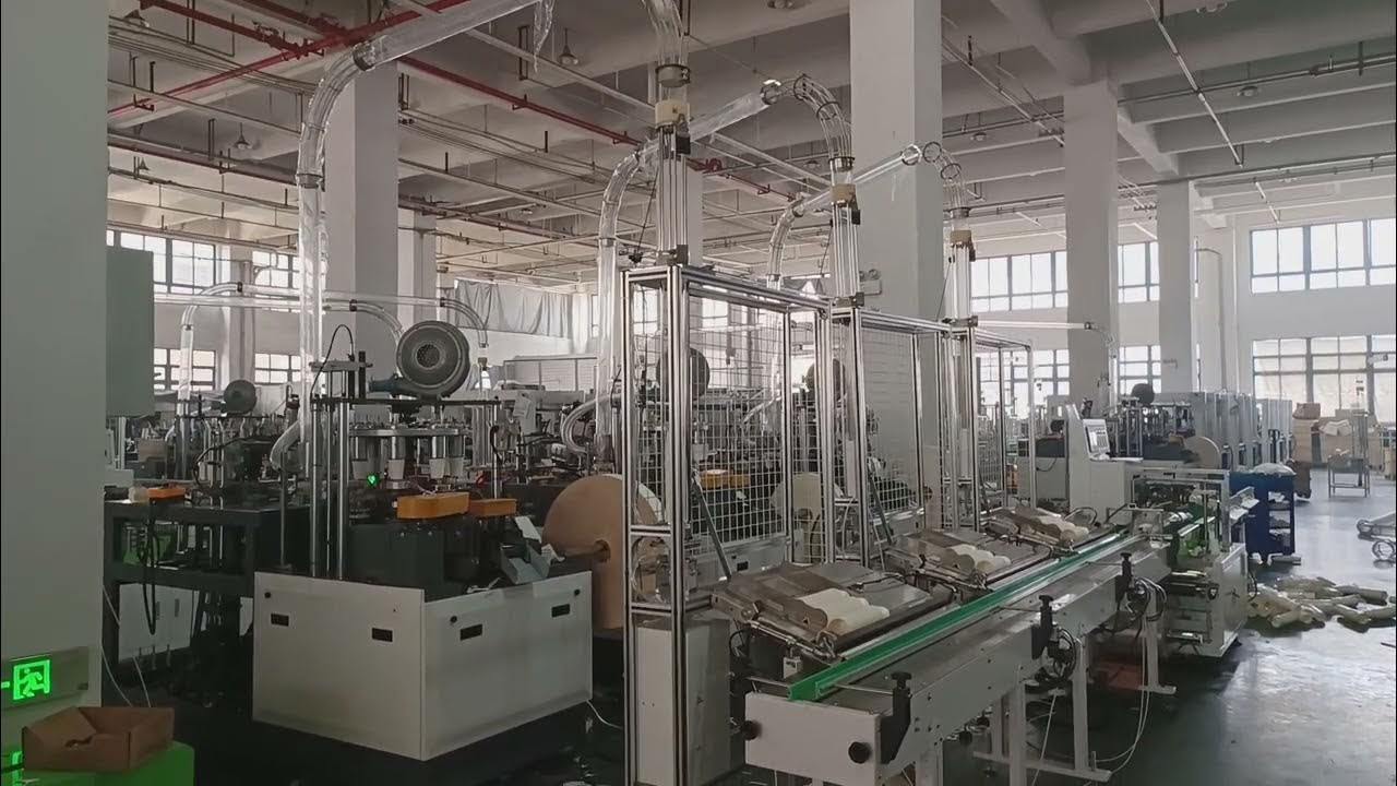 Paper cup machine OC12 and cup PACKING MACHINE - YouTube