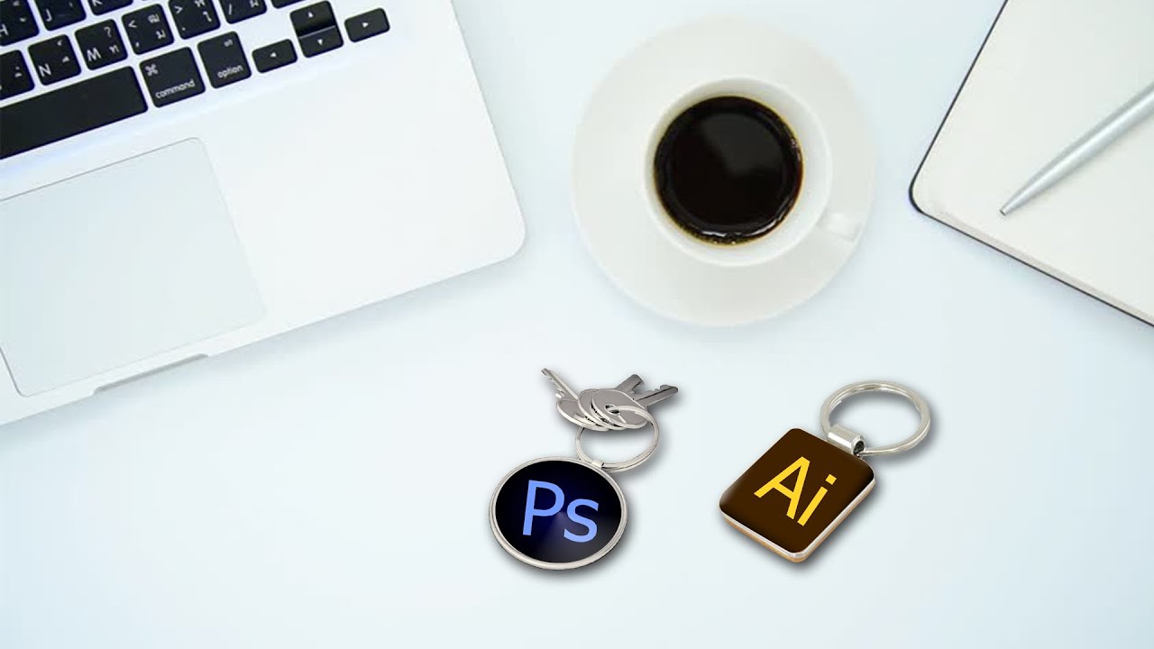Easy mockup design in Photoshop Key chain mockup tutorial King Design ...