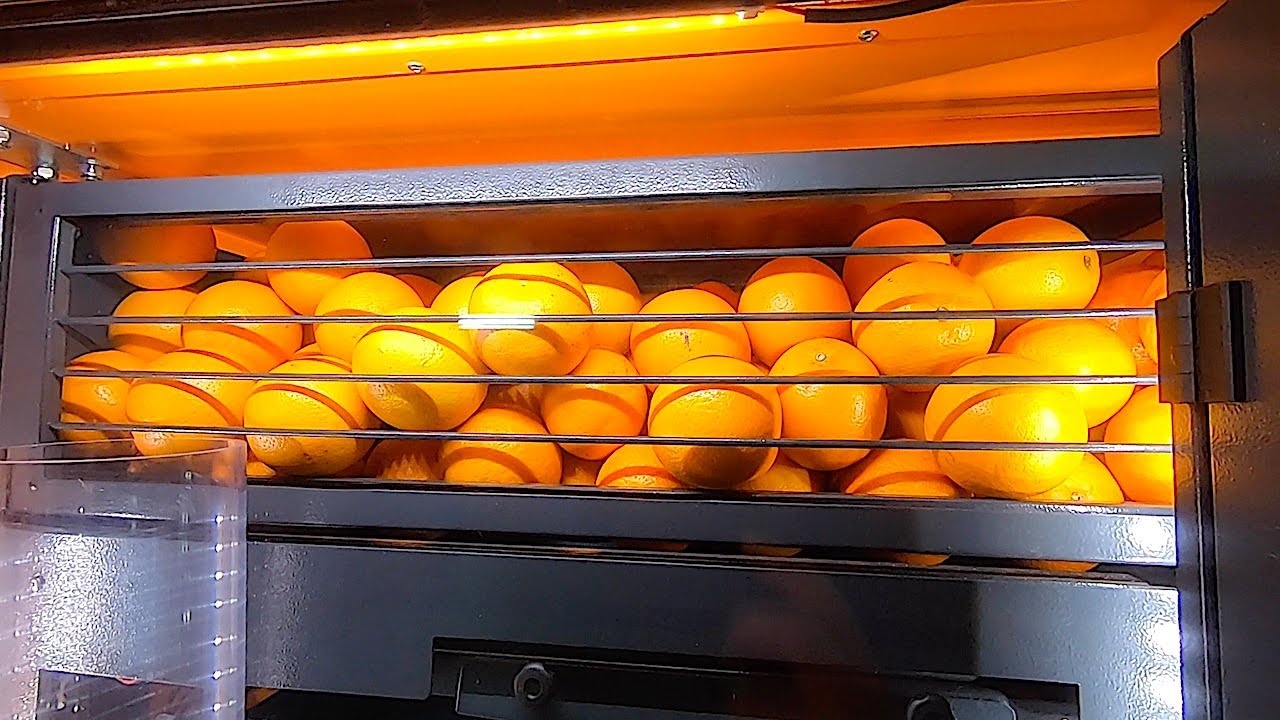 Orange Juice Vending Machine - YouTube