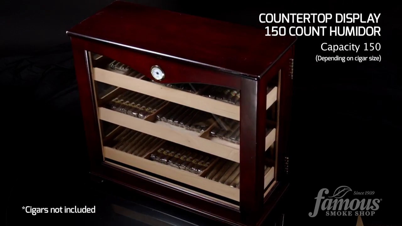 Countertop Display 150 Count Humidor - Famous Smoke Shop - YouTube