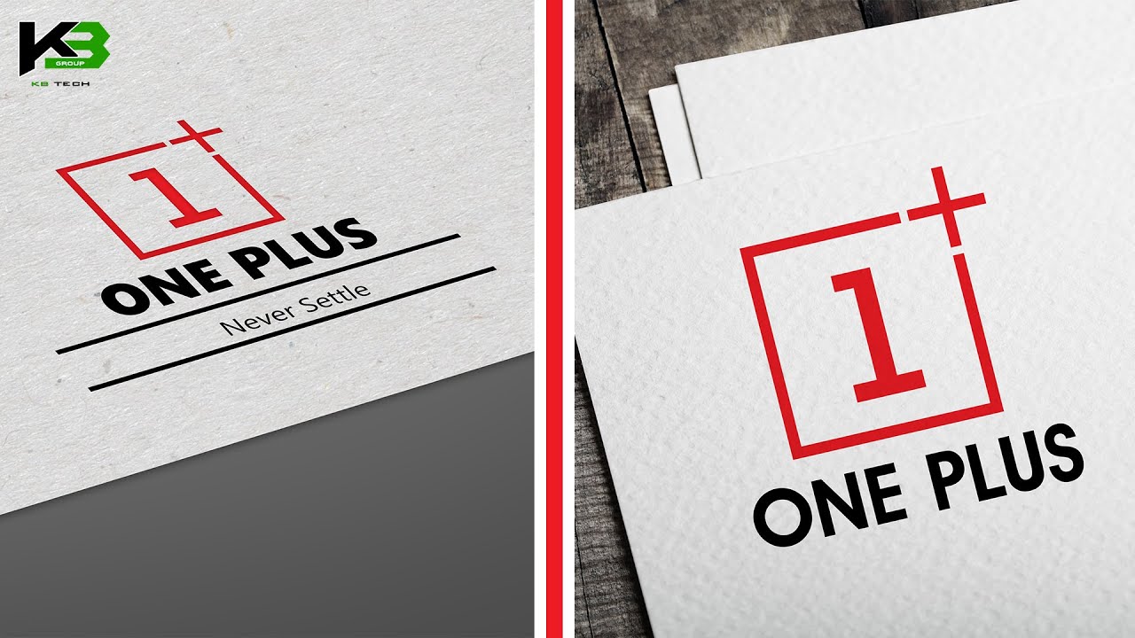 1+ | One Plus | Simple Logo Design | Photoshop | KB Tech - YouTube