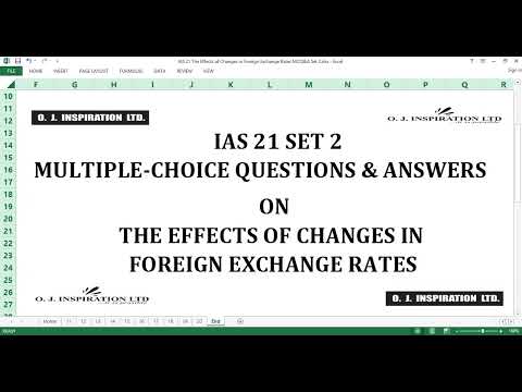 IAS 21 The Effects of Changes in Foreign Exchange Rates Multiple-choice ...
