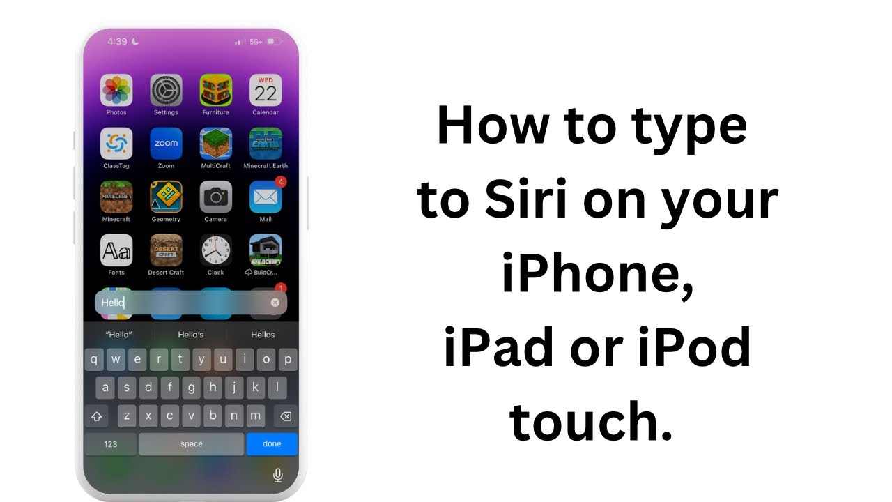 How to type to Siri on your iPhone, iPad or iPod touch. - YouTube