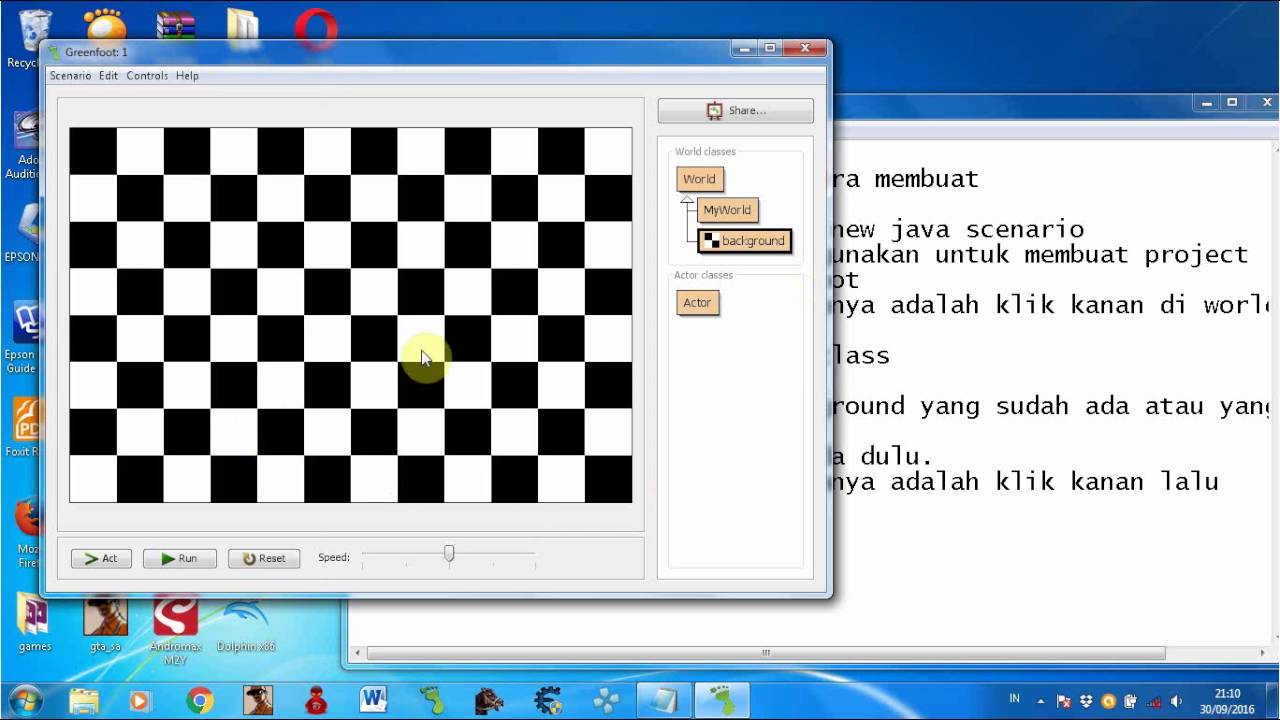 cara memasukan background pada greenfoot - YouTube
