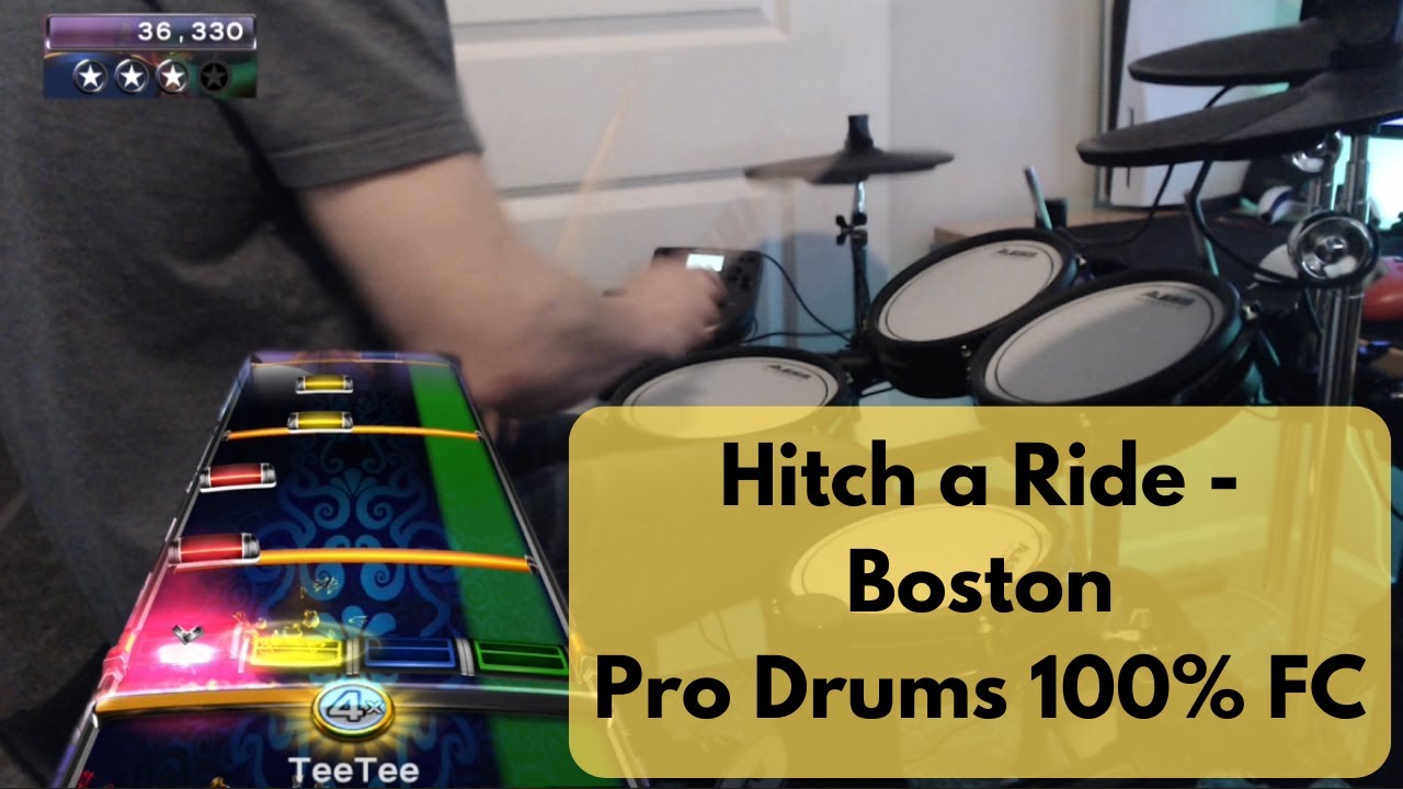 Hitch a Ride - Boston | Rock Band 3 Deluxe, Pro Drums (100% FC) - YouTube