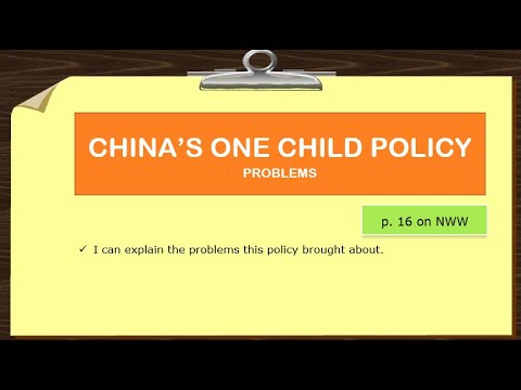 POPULATION - One Child Policy: Problems - YouTube