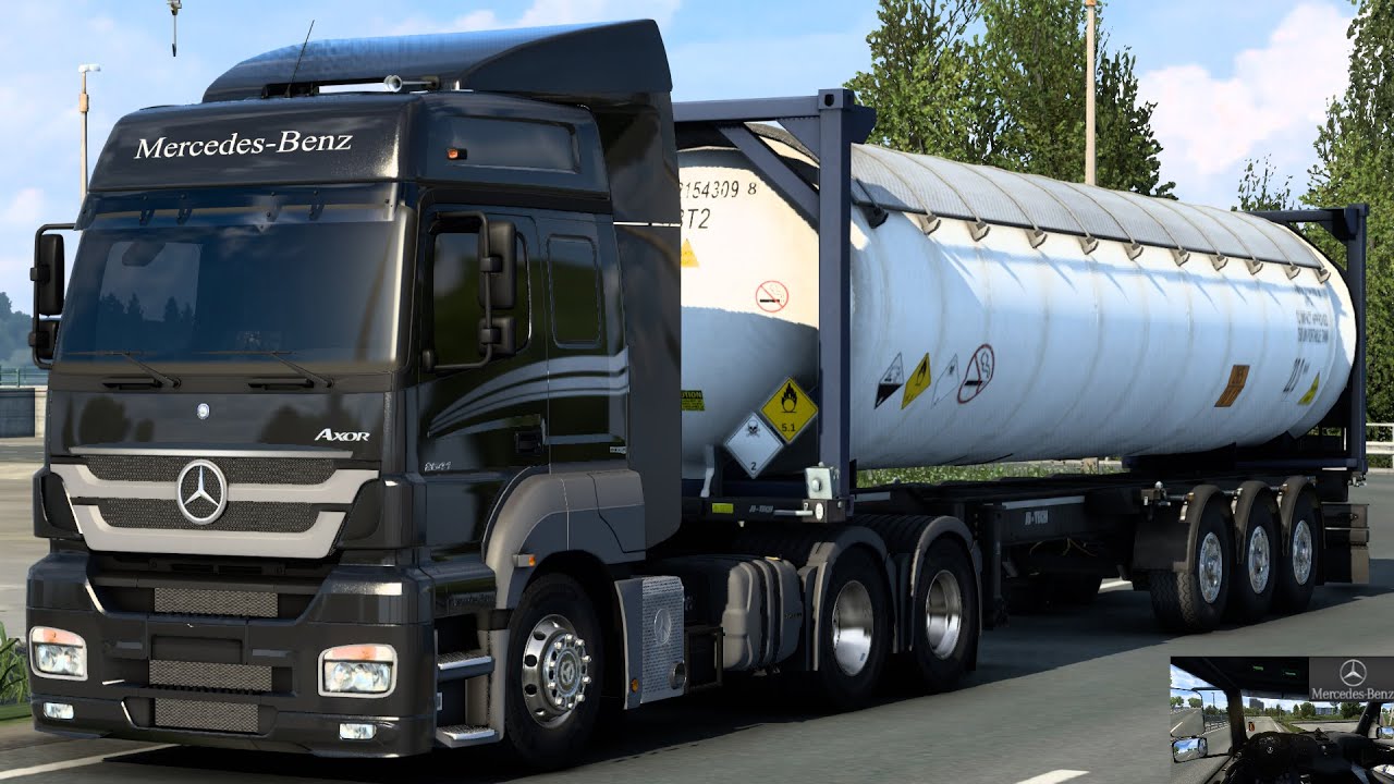MERCEDES AXOR | TRANSPORT CHLORINE | KLAIPEDA - KAUNAS | EURO TRUCK ...