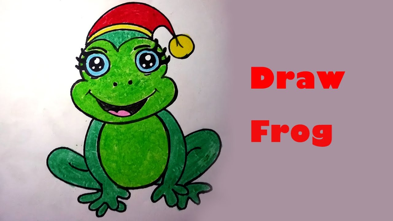 How to draw a frog step by step for beginners_ How to draw a cute ...