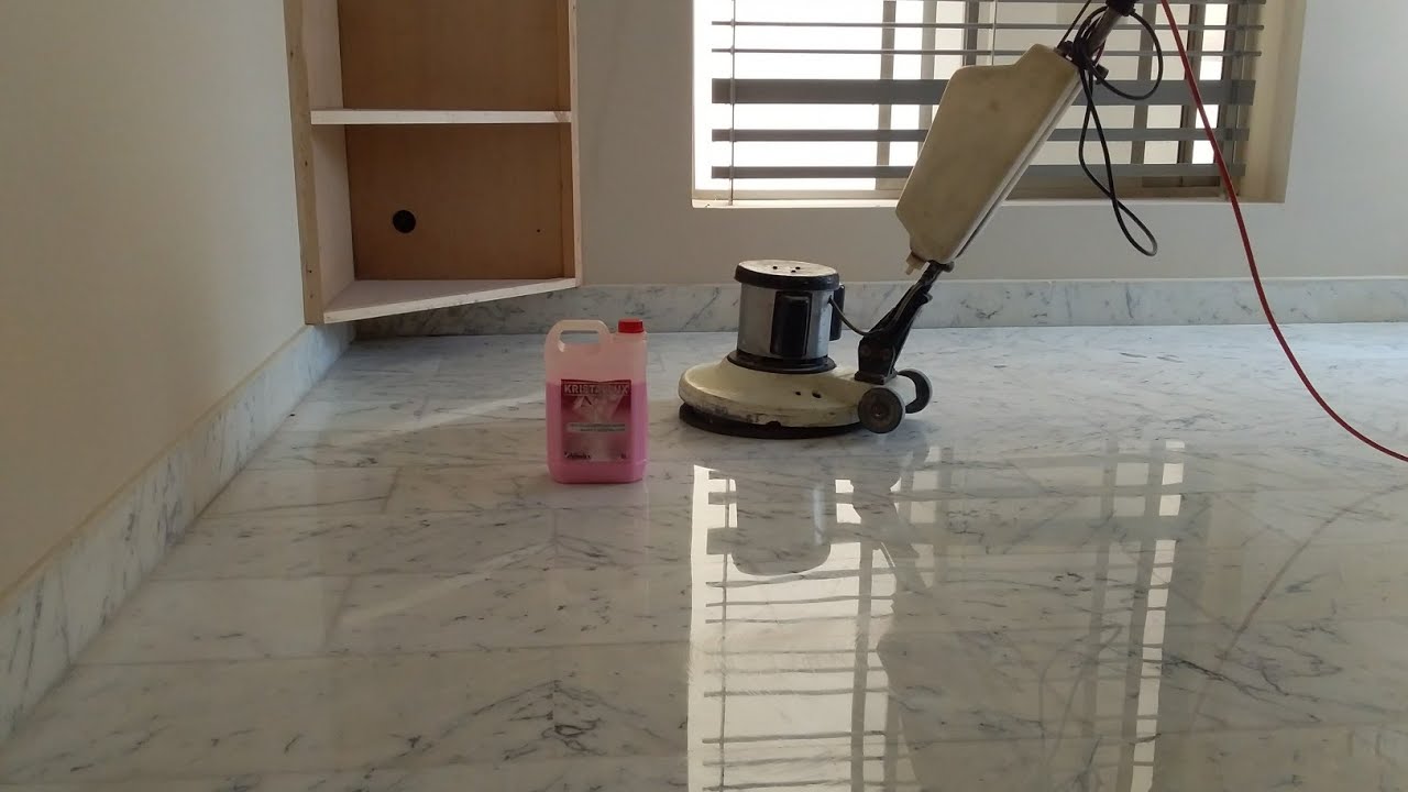 Marble Floor Crystallization With Klindex KRISTALLUX (Made in Italy ...