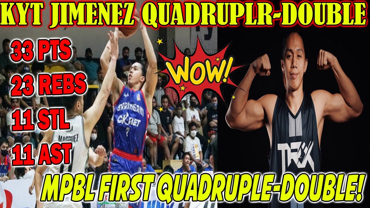 QUADRUPLE-DOUBLE! KYT JIMENEZ NAG IWAN NG MARKA SA PHILIPPINE BASKETBALL! - YouTube