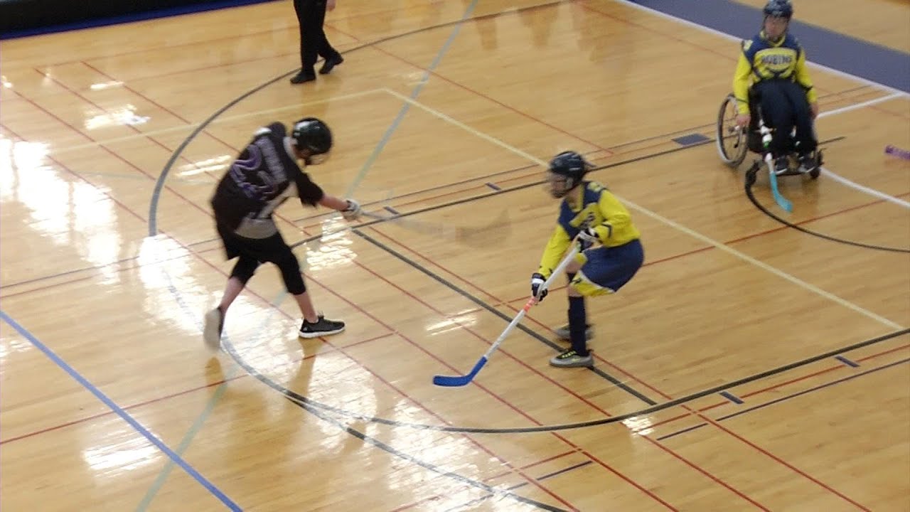 Robins PI Adapted Floor Hockey Places Third - YouTube