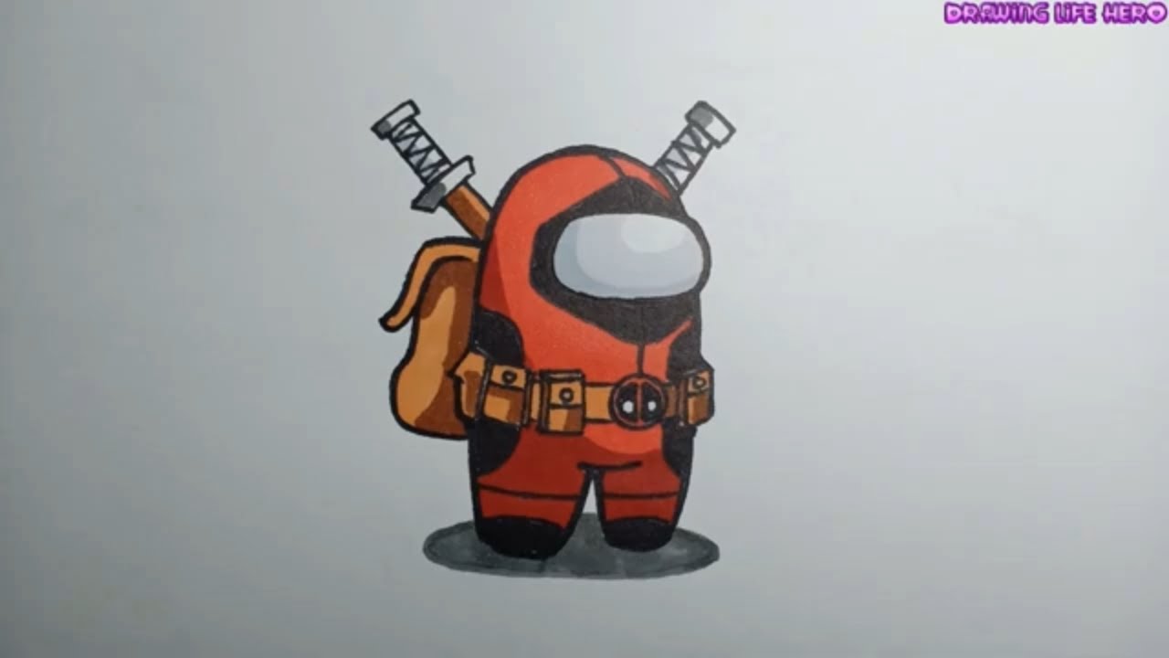How To Draw deadpool among us - YouTube