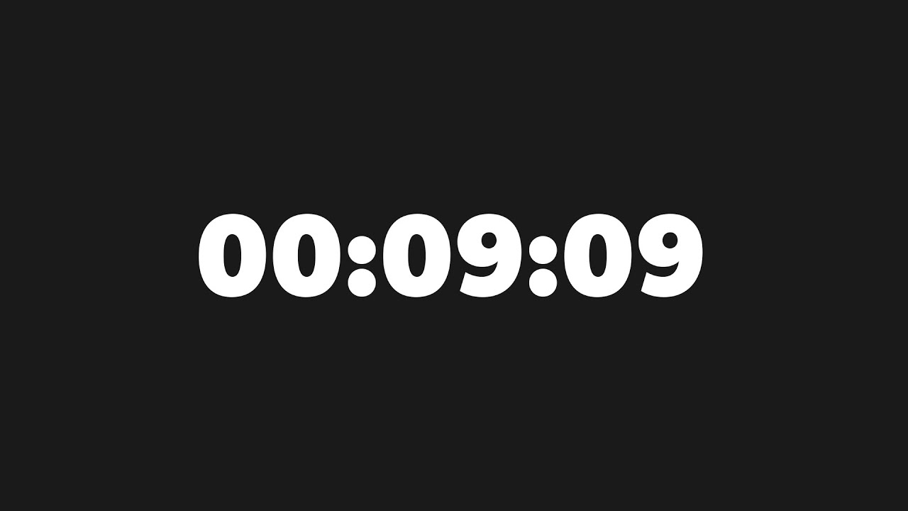 9 Minute 9 Second Timer - (549/36,000) - YouTube