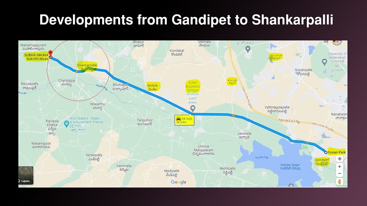 Developments from Gandipet to Shankarpally Hyderabad , EMI Free Housing ...