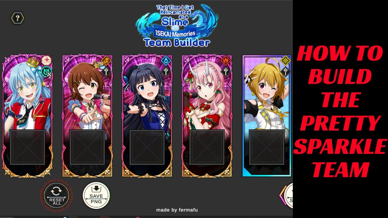 HOW TO BUILD THE PRETTY SPARKLE (IDOLMASTER COLLAB) TEAM! (Slime ...