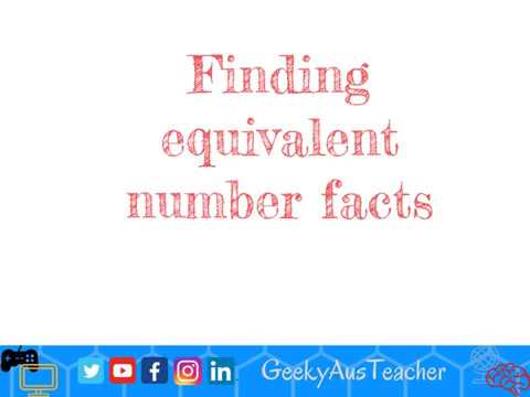 Finding equivalent number facts - YouTube