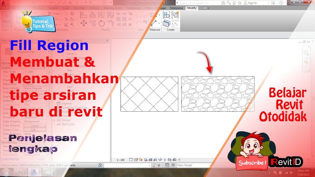 076 - Tutorial Revit - Fill Region - Membuat dan Menambahkan Tipe ...