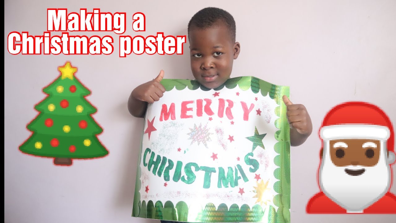 Making an easy Christmas poster at home - YouTube