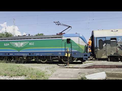 Bulgaria: Travelling behind a BDZ Class 80 Vectron locomotive between Muletarovo and Petrich