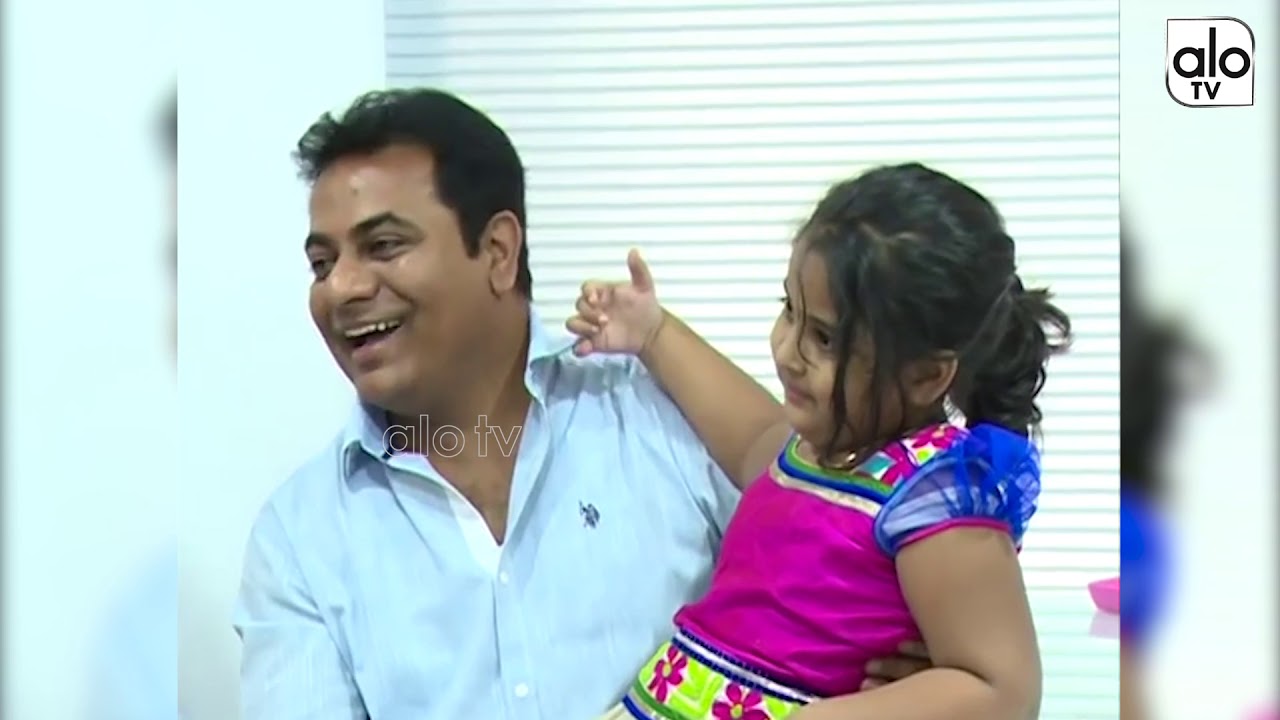 KTR With His Daughter Funny Video | Alekhya | Himanshu | CM KCR | KCR ...