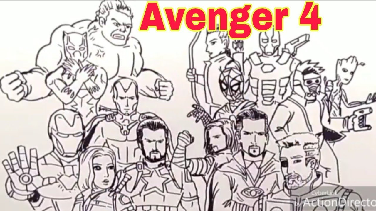 Avengers Infinity War Drawing Their Characters 2018 - YouTube