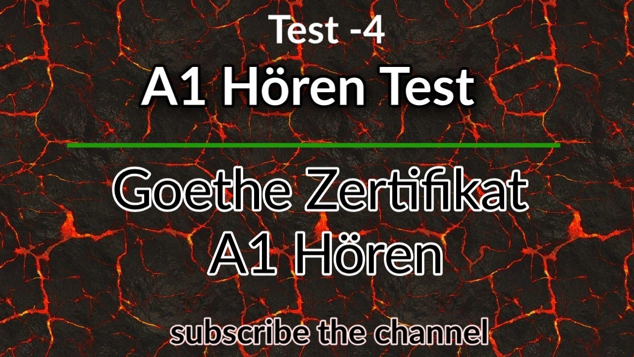 Goethe Start Deutsch A1 Modelltest 4 | German A1 listening exam - YouTube