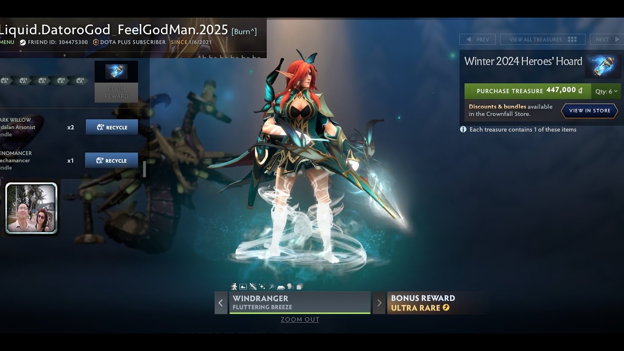 OPEN WINTER 2024 HERO HOARD DOTA 2 new treasure UNTIL GET Windrunner - YouTube