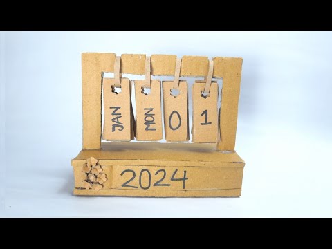 How To Make New Year 2024 Desk Calendar / Diy Calendar / Homemade Desk ...